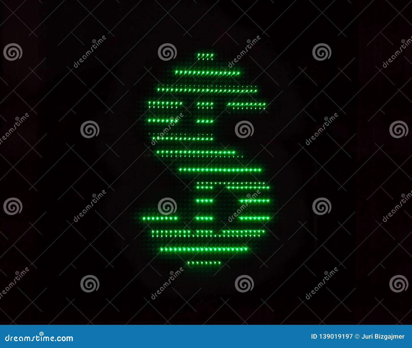 Dollar Symbol from Glowing Green Lights Stock Image - Image of color ...
