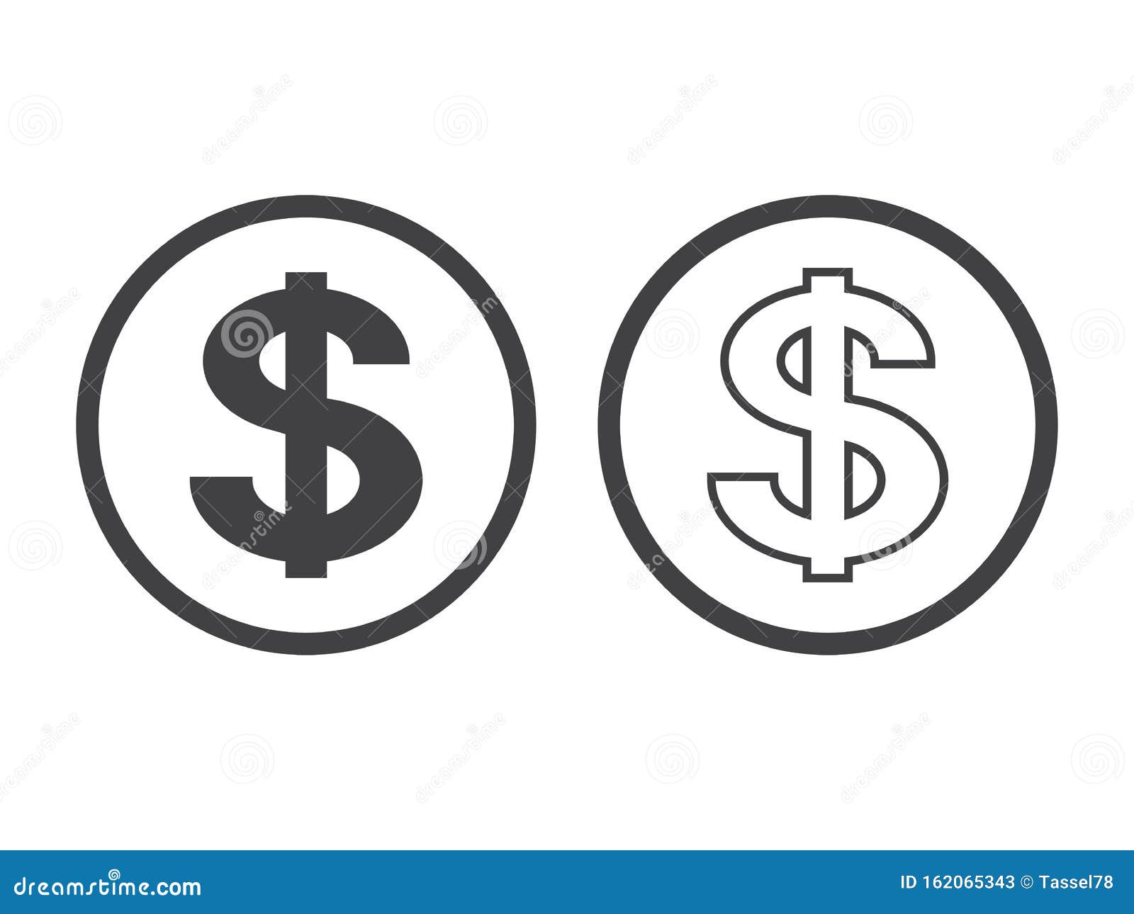 Dollar Symbol Isolated on White Background. Vector Stock Vector ...