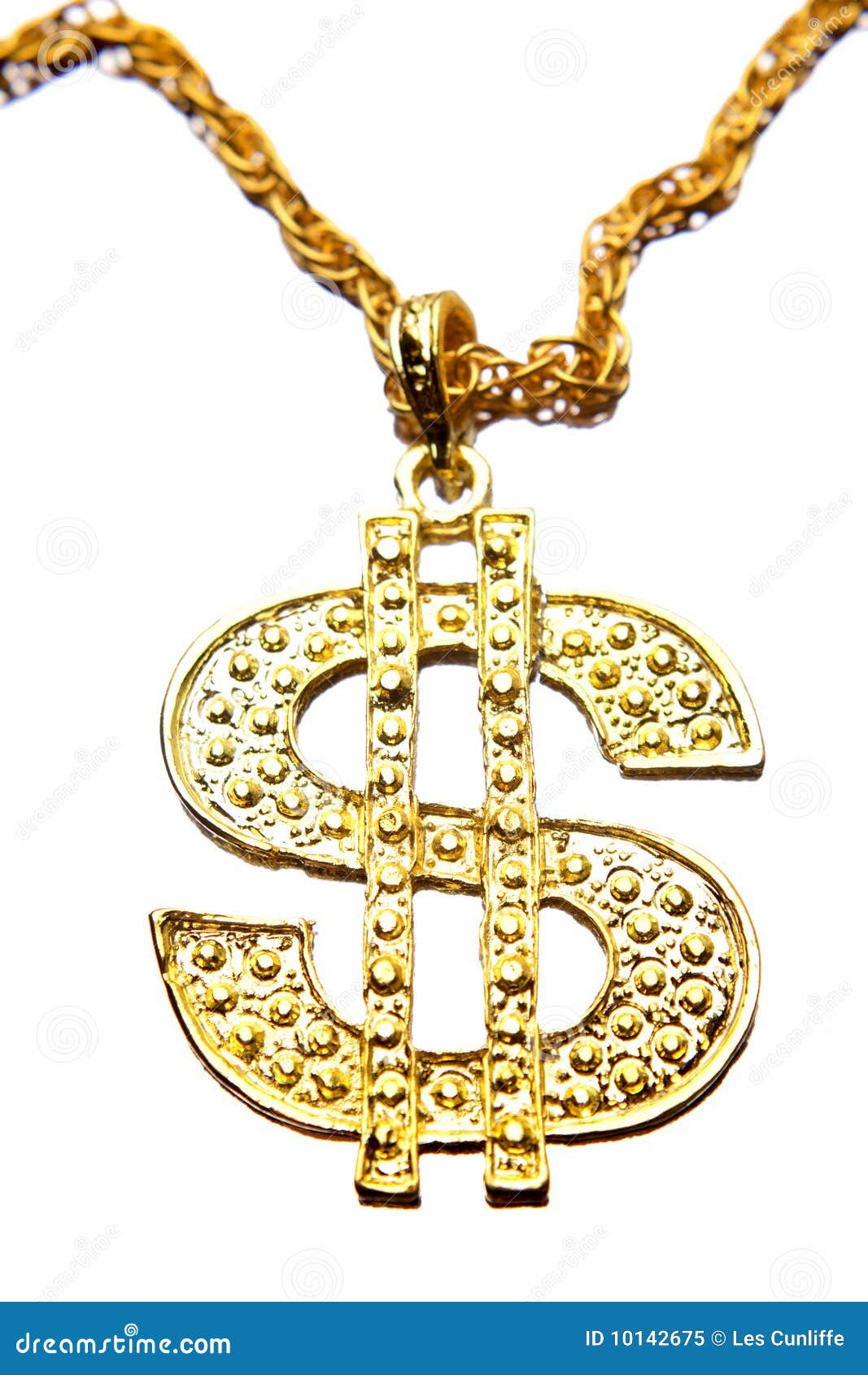 Dollar symbol necklace stock image. Image of gangster - 10142675