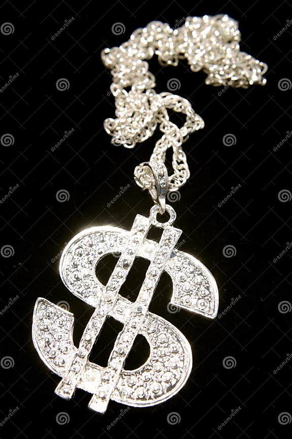 Dollar symbol necklace stock image. Image of financial - 7355561