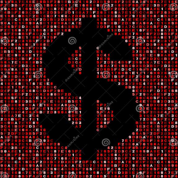 Dollar Symbol on Red Hex Code Illustration Stock Illustration ...