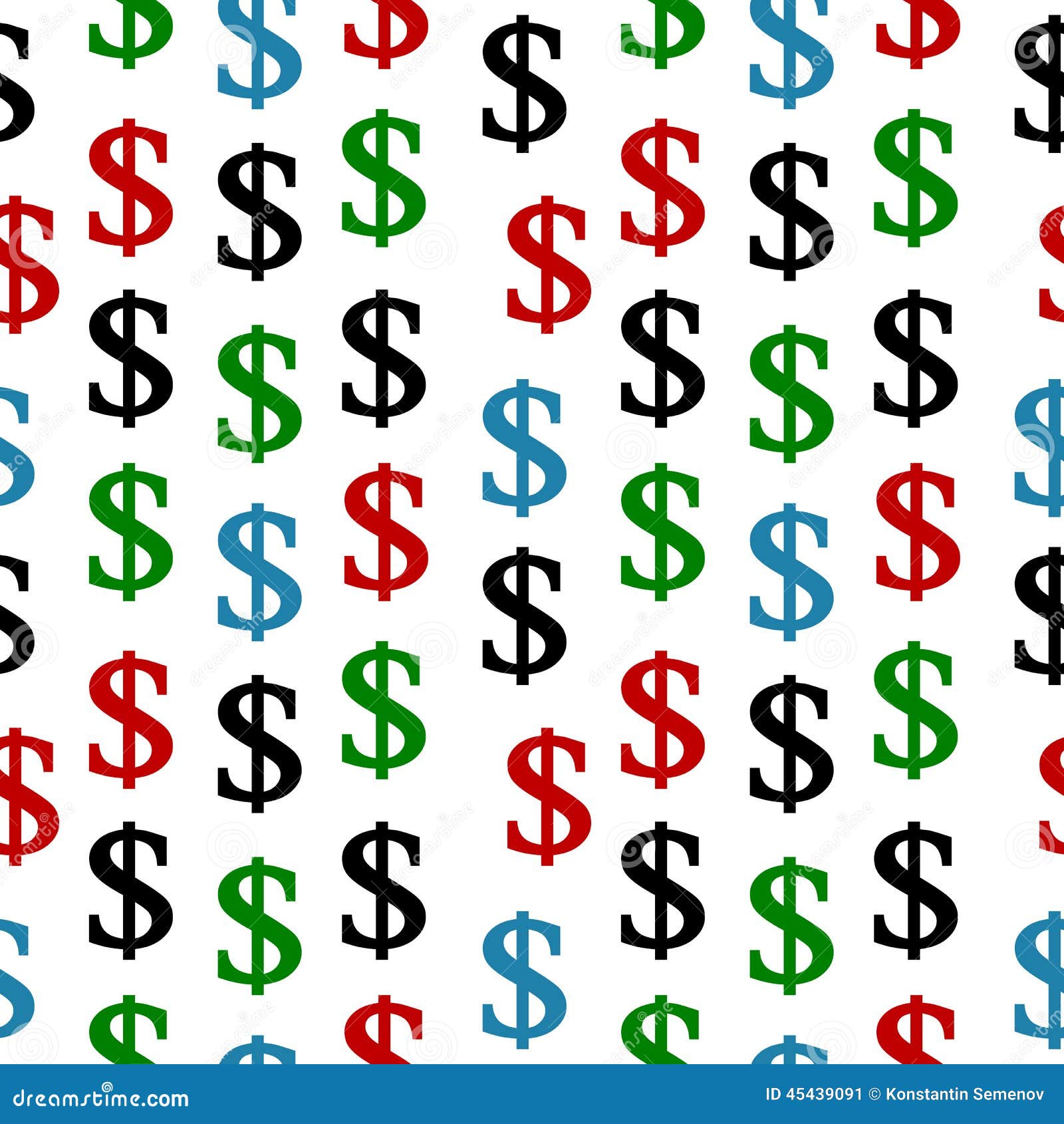 Dollar Symbol Seamless Pattern Stock Vector - Illustration of financial ...