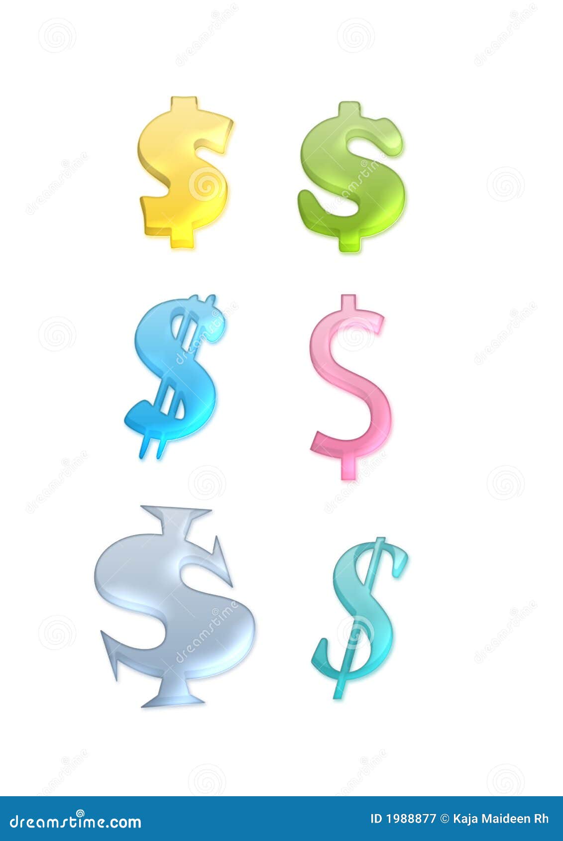 Dollar Symbols And Colorful Picture. Image: 1988877