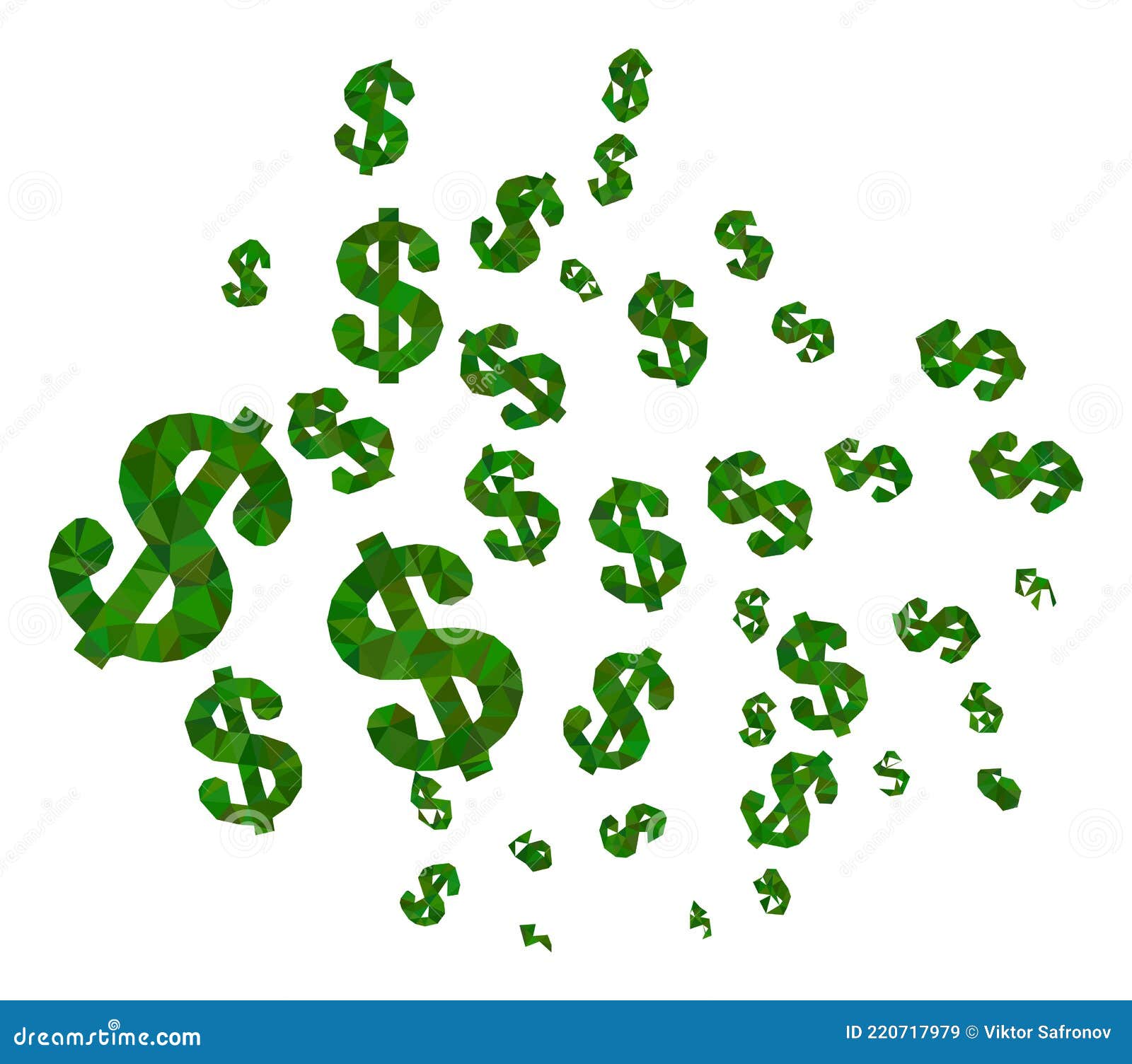 Dollar Symbols Triangle Filled Icon Stock Vector - Illustration of ...