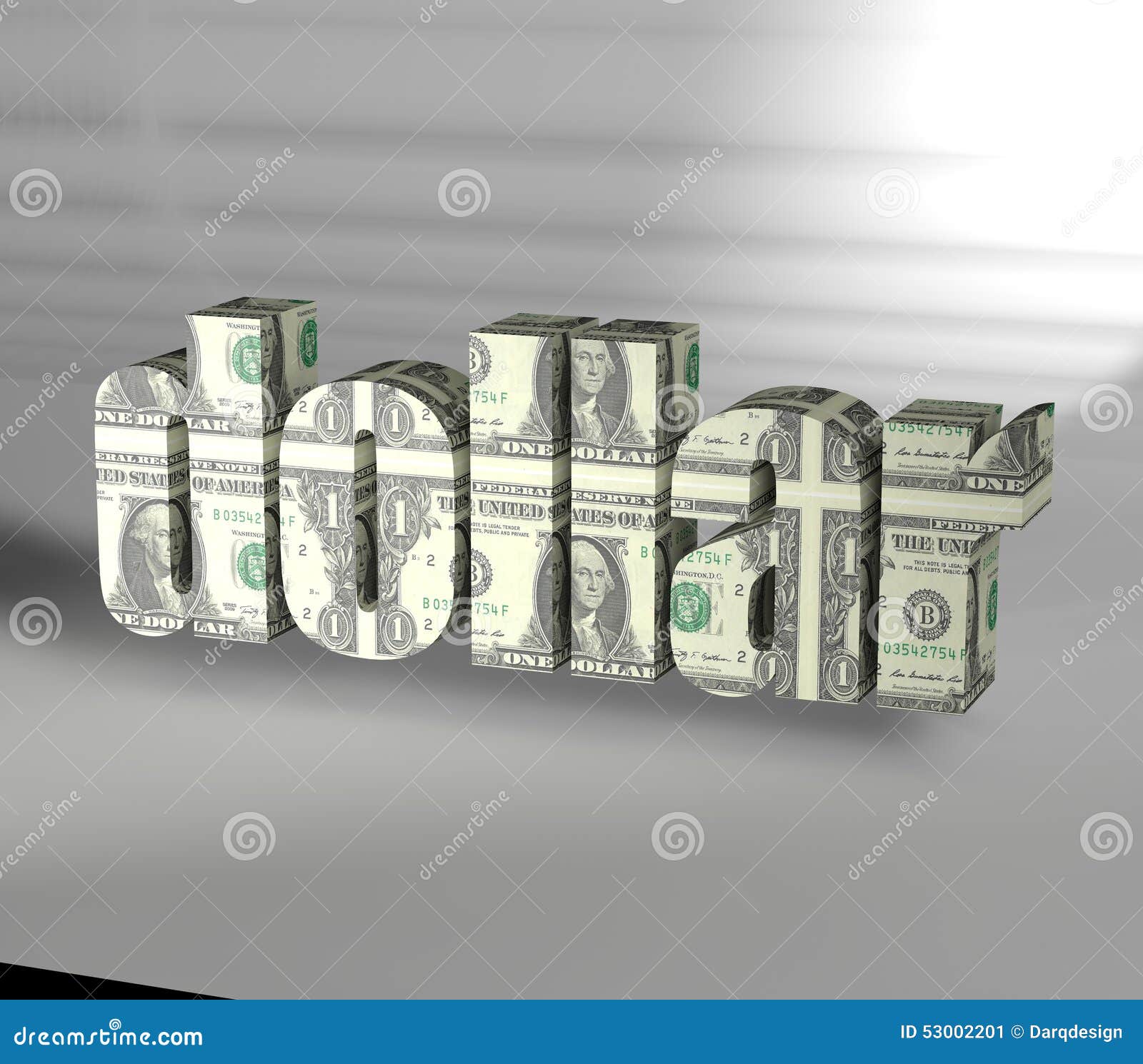 Dollar Text with Texture White Background Stock Illustration ...