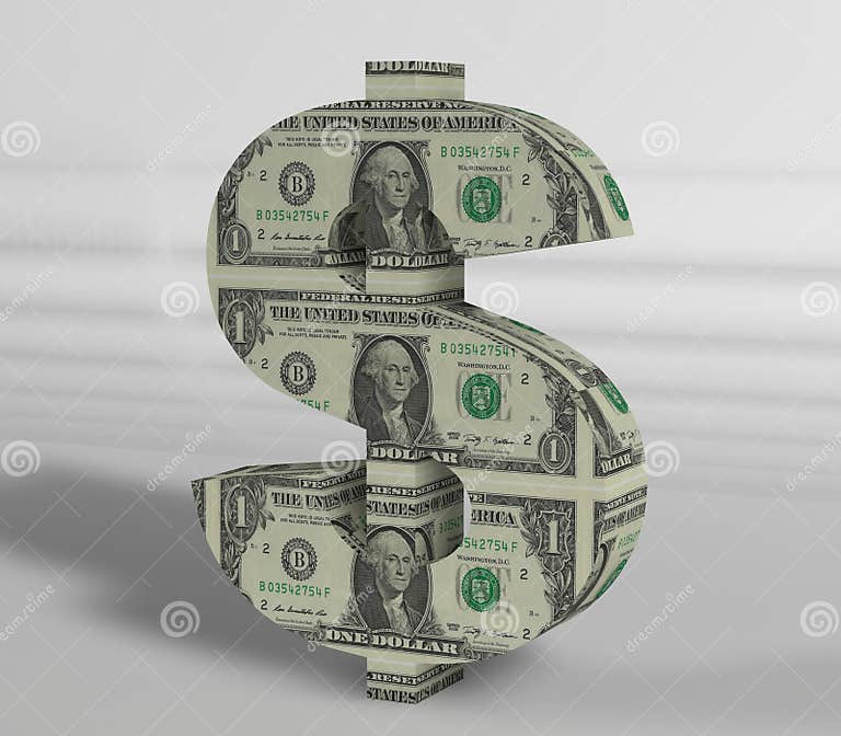 Dollar Text with Texture White Background Stock Illustration ...