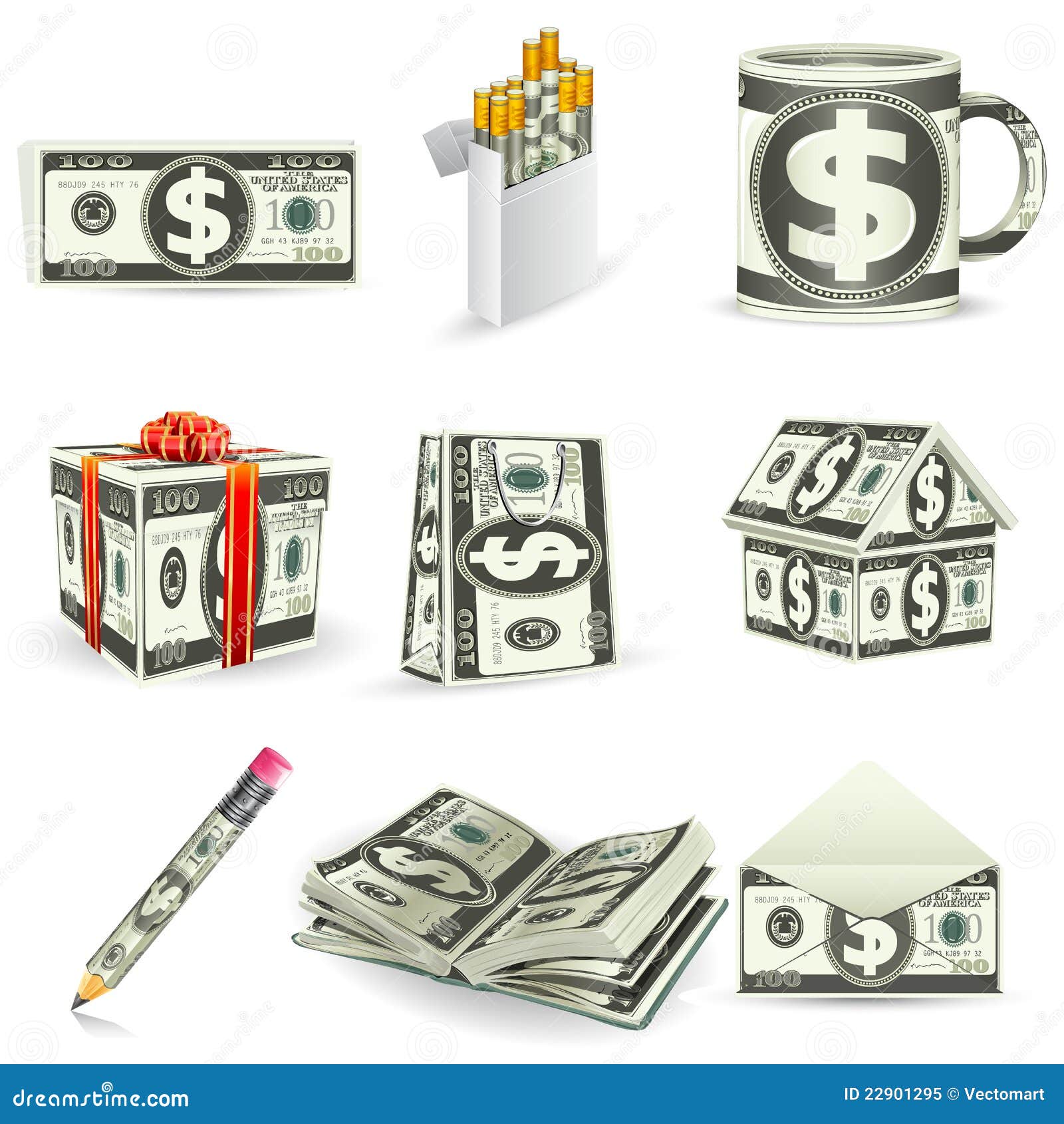 Dollar Things stock illustration. Illustration of insurance - 22901295