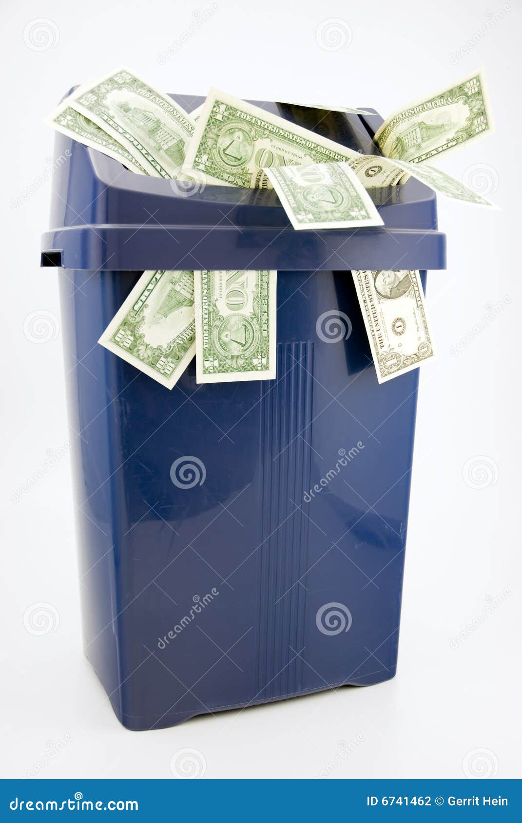 Dollar trash. stock photo. Image of employee, trash, loss - 6741462