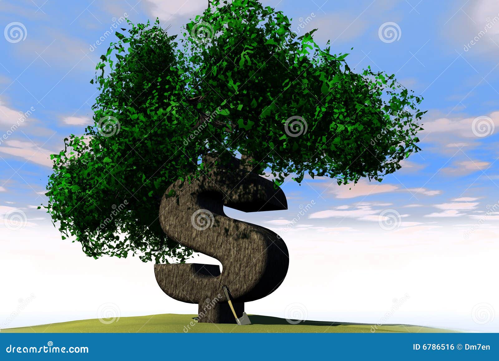 Dollar Tree Vector Illustration | CartoonDealer.com #50379026