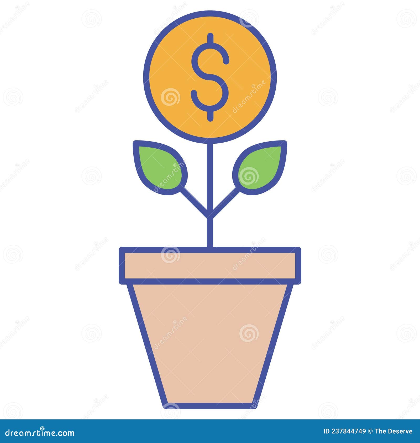 Dollar Tree Isolated Vector Icon Which Can Easily Modify or Edit Stock ...