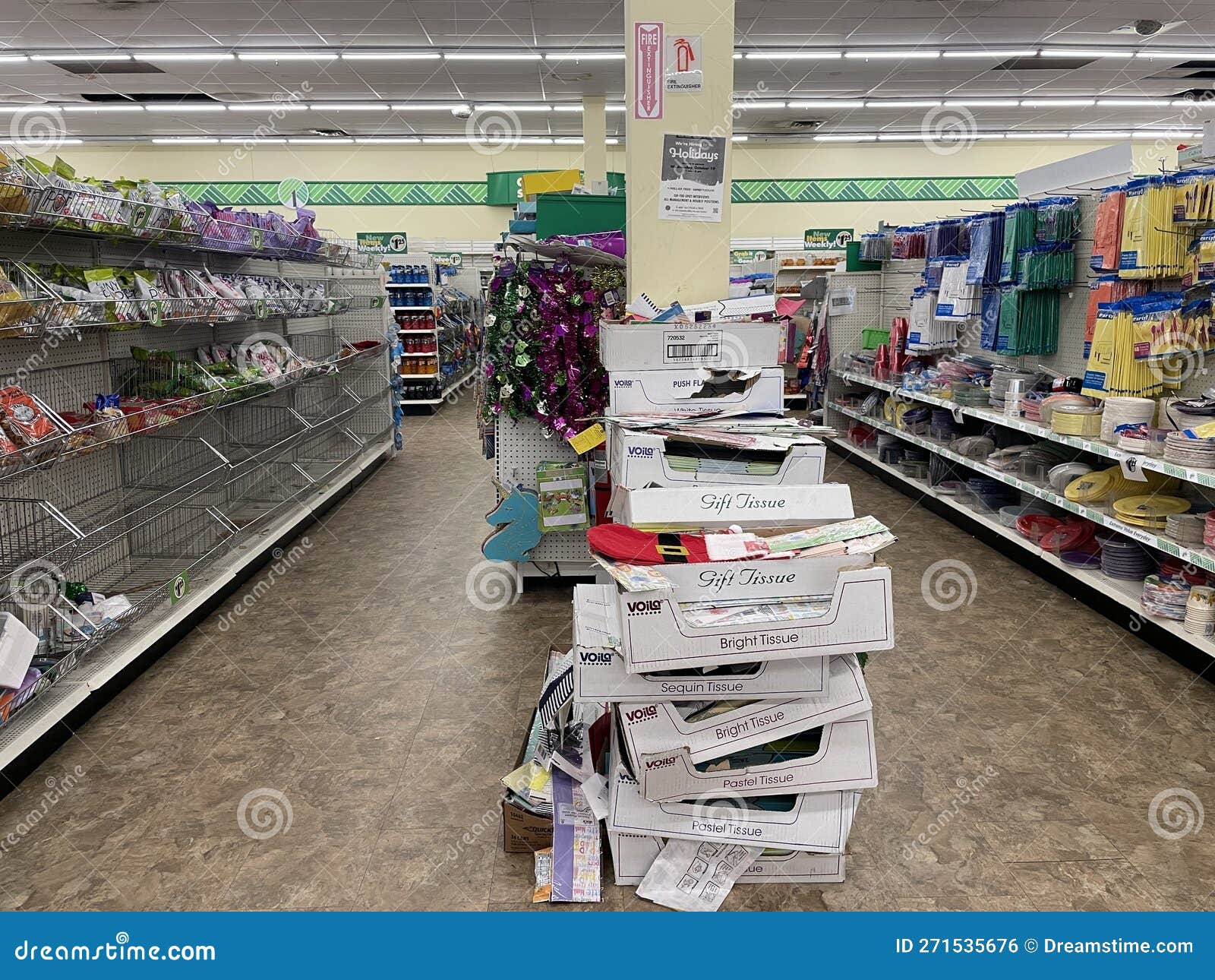 Dollar Tree Retail Store Interior Clutter Stacked Up Editorial Photo ...