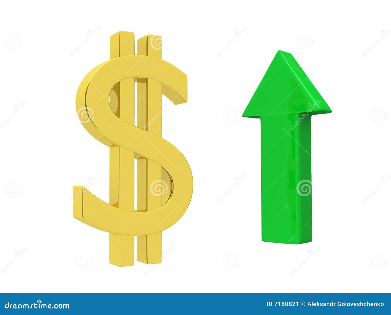 Dollar up stock illustration. Illustration of coin, ideas - 7180821