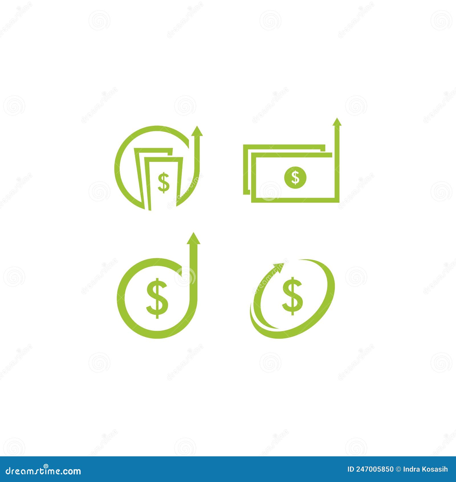 Dollar Up Logo Vector Icon Illustration Stock Vector - Illustration of ...