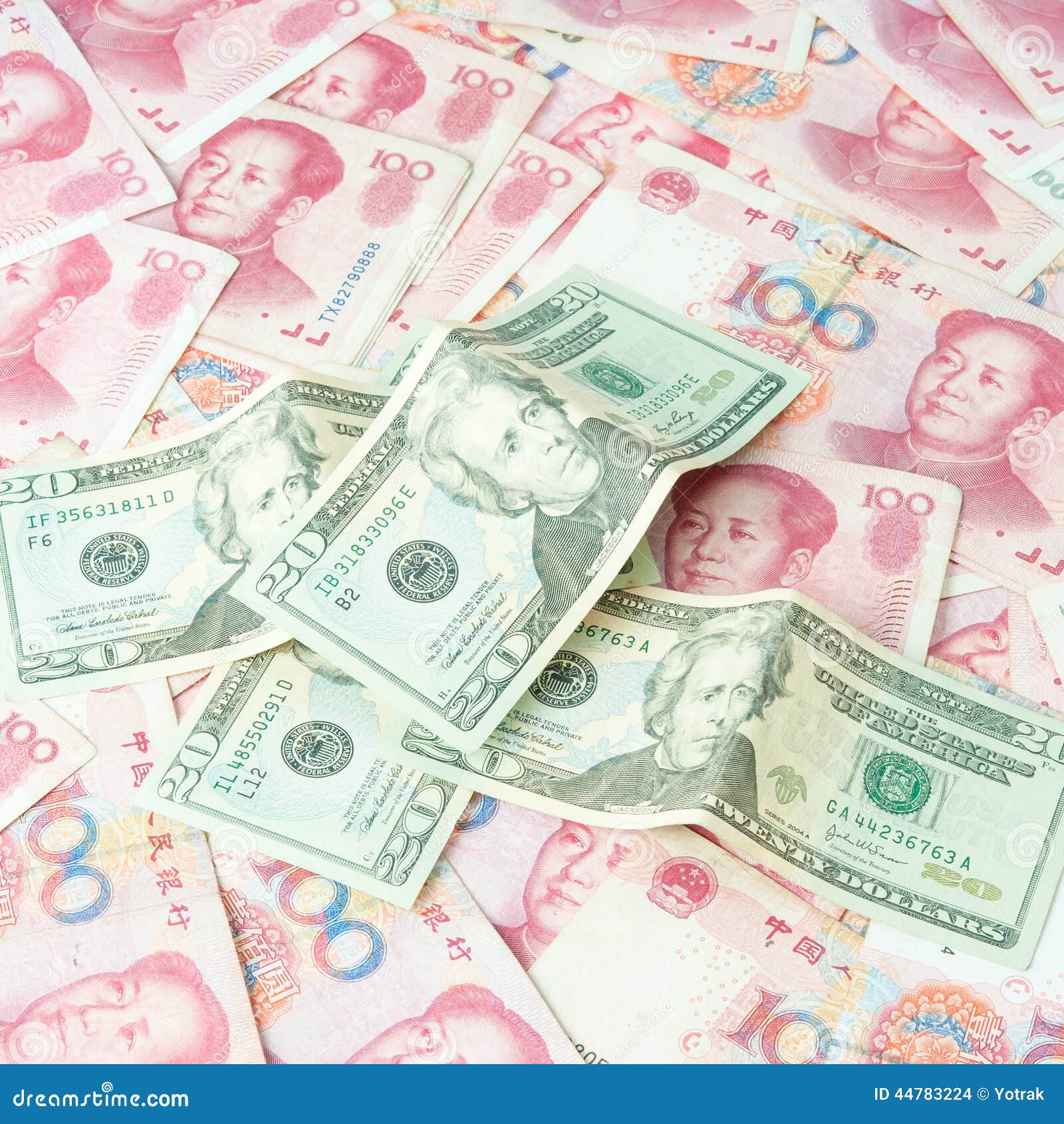 Dollar USA,RMB Chinese stock photo. Image of chinese - 44783224