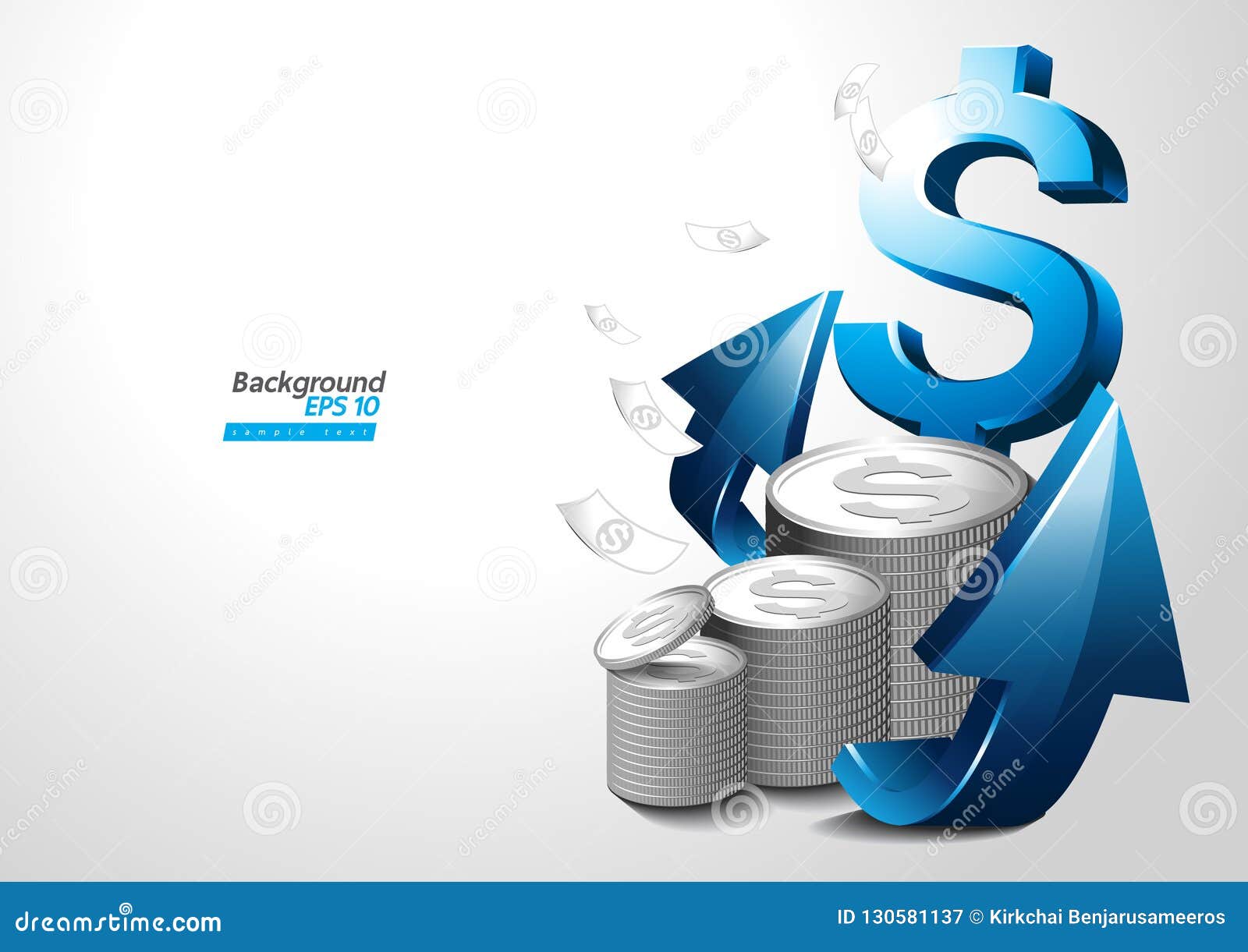 Dollar Vector stock vector. Illustration of arrow, dealings - 130581137