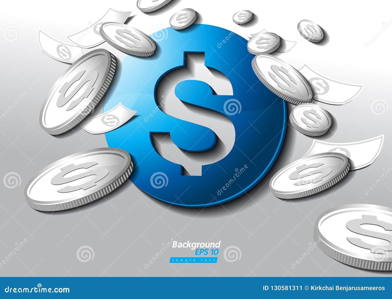 Dollar Vector stock vector. Illustration of goal, banking - 130581311