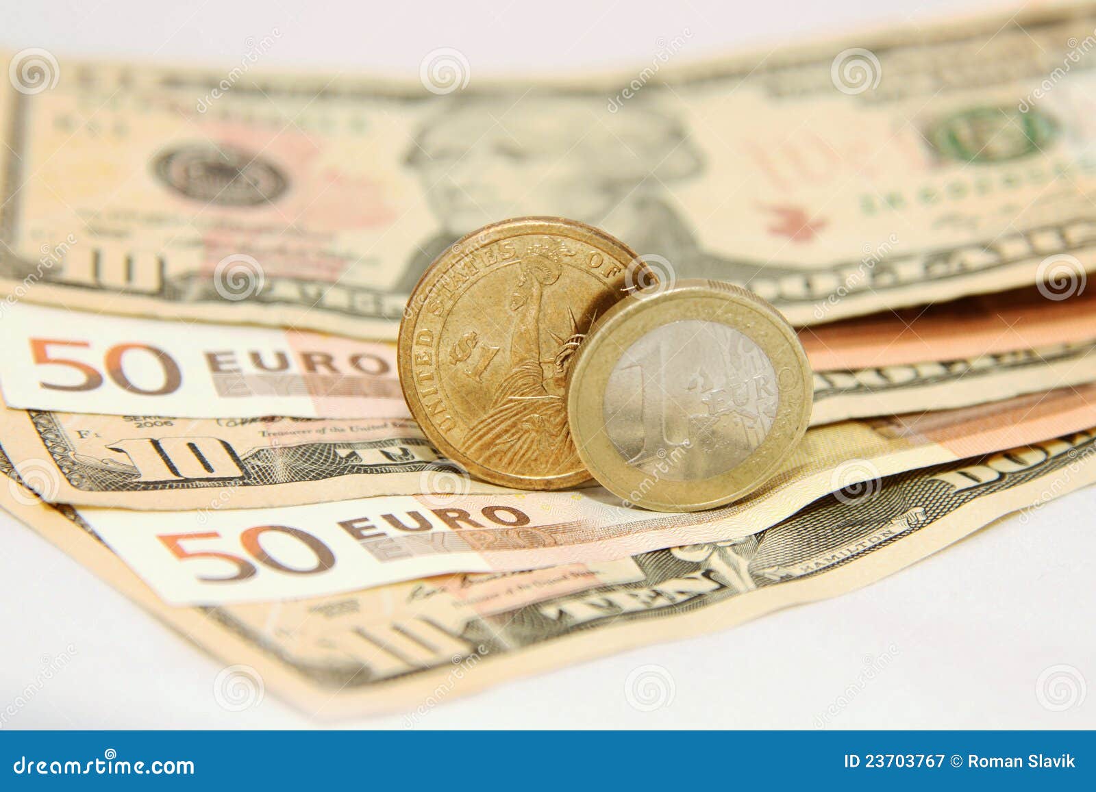 Dollar vs. euro stock image. Image of america, exchange - 23703767