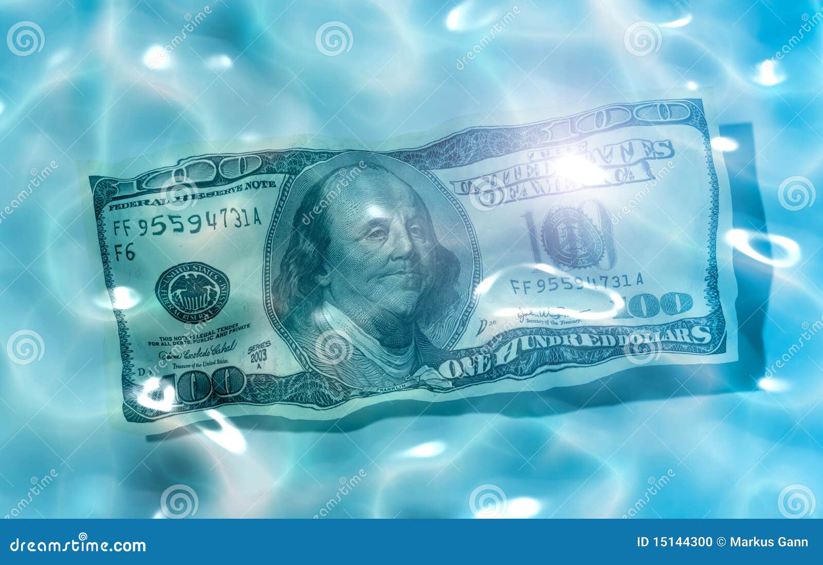 Dollar water stock illustration. Illustration of concept - 15144300