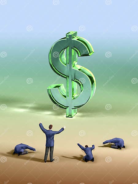 Dollar worship stock illustration. Illustration of group - 6399555