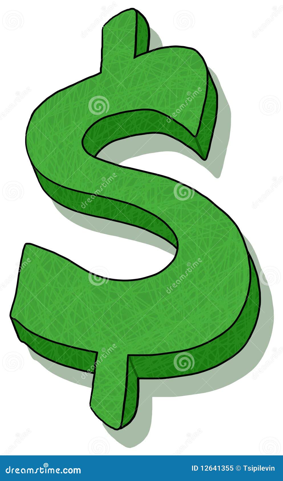 Dollar-Zeichen stock abbildung. Illustration von finanzierung - 12641355