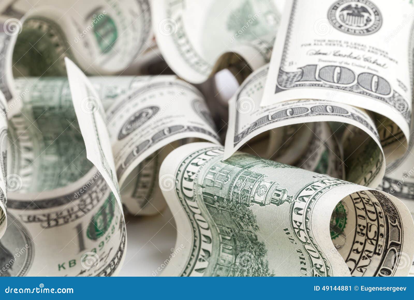 Dollari Statunitense Un Mucchio Di Cento Banconote Di USD Immagine ...