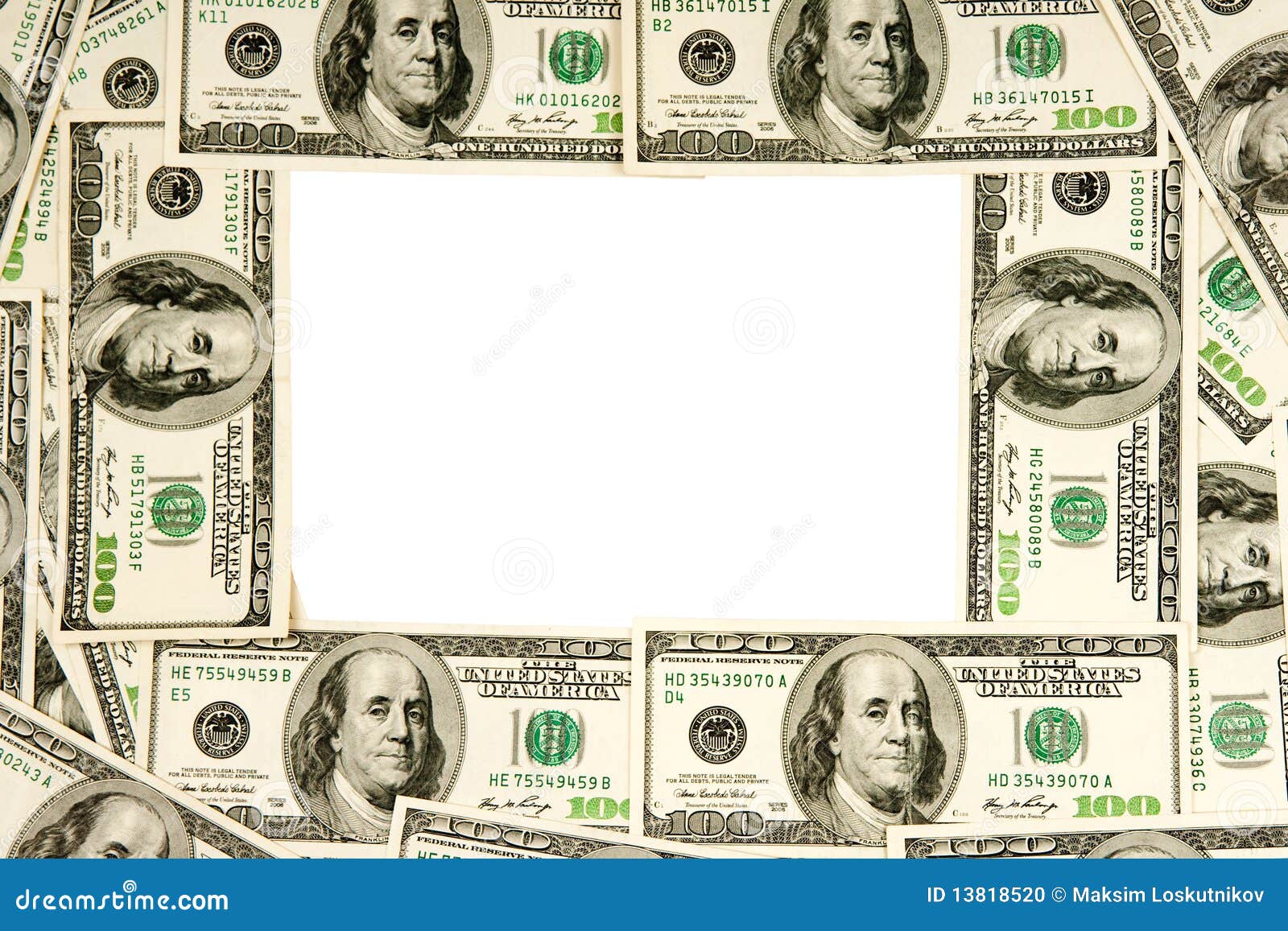 Dollars stock photo. Image of money, border, number, frame - 13818520