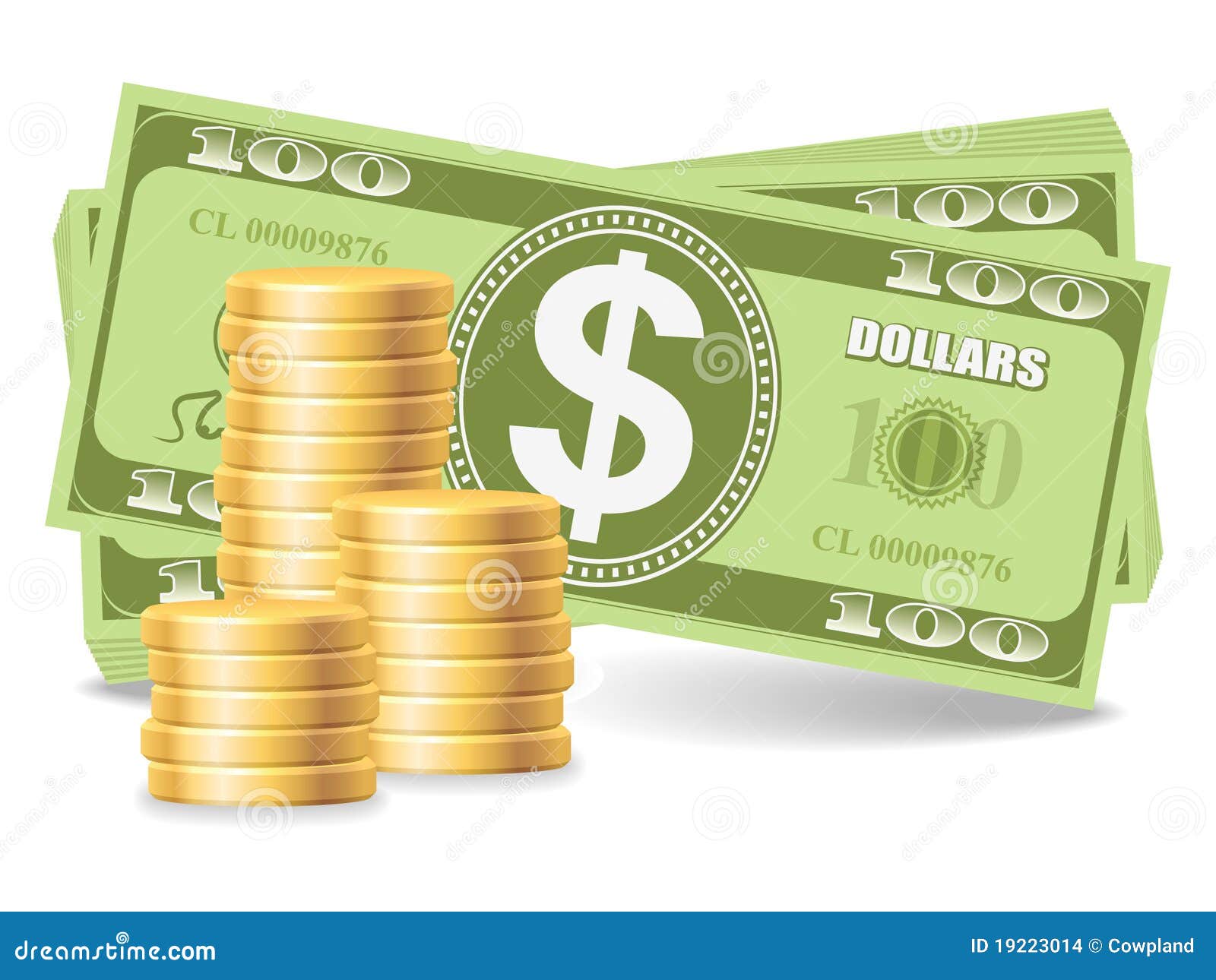 Dollars stock vector. Illustration of monetary, finances - 19223014