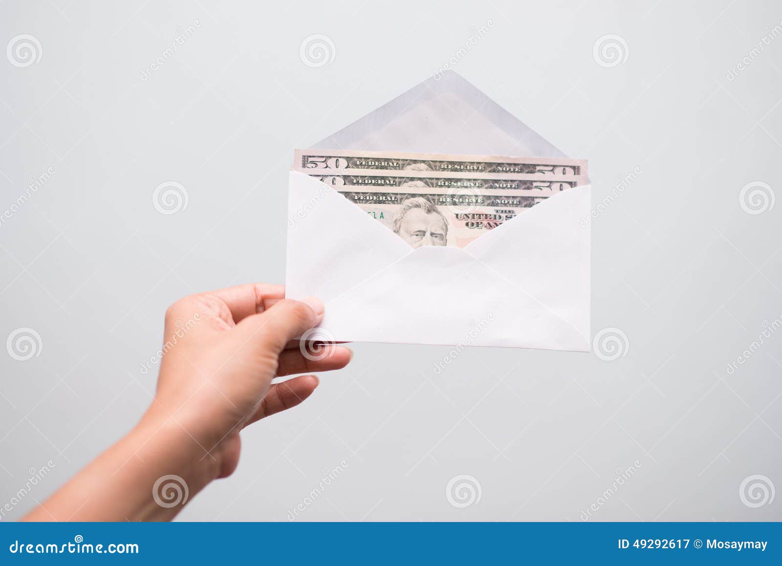 Dollars bank in envelope stock image. Image of cash, purchase - 49292617