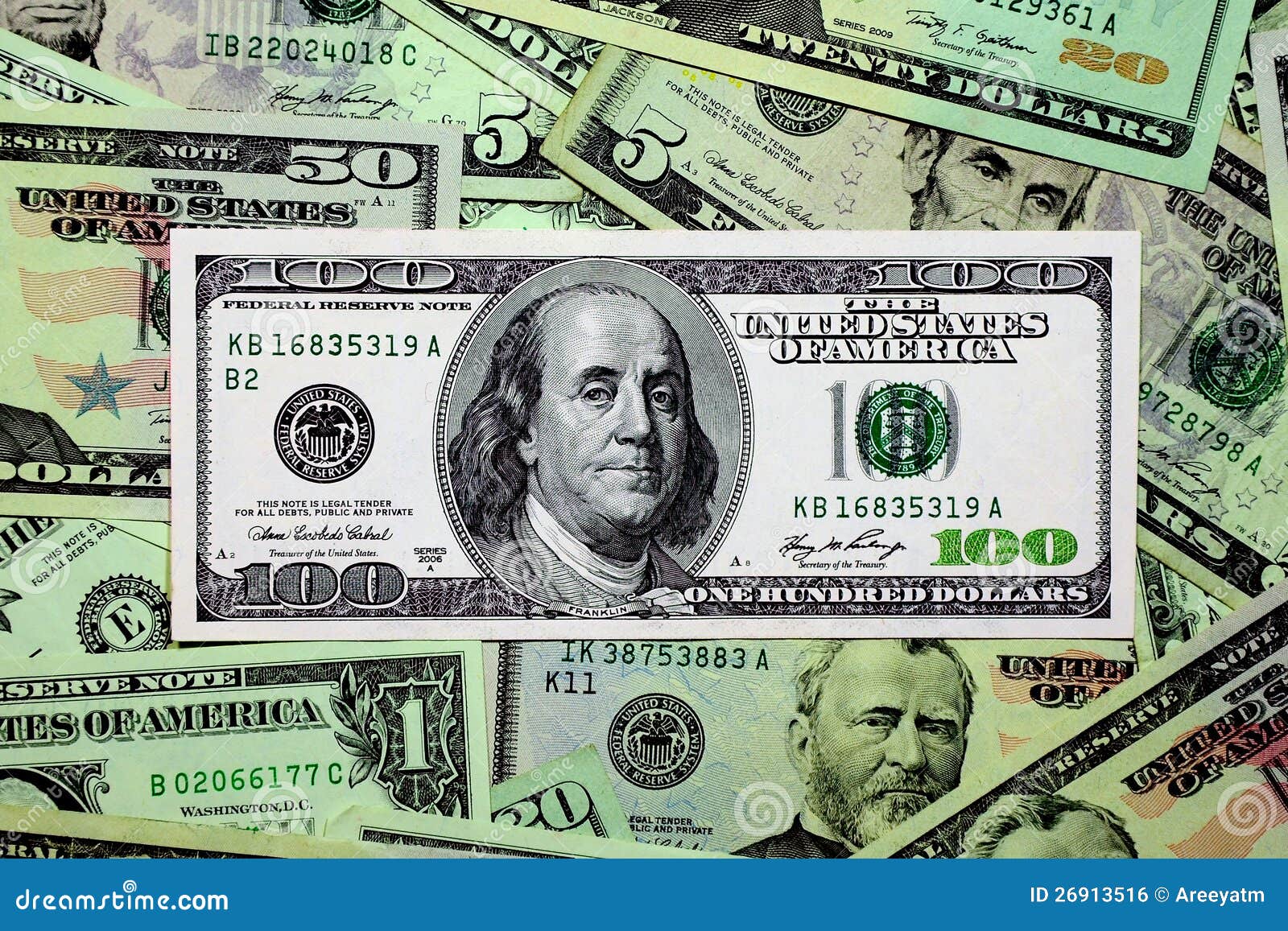 Dollars Bank Note. stock photo. Image of business, market - 26913516