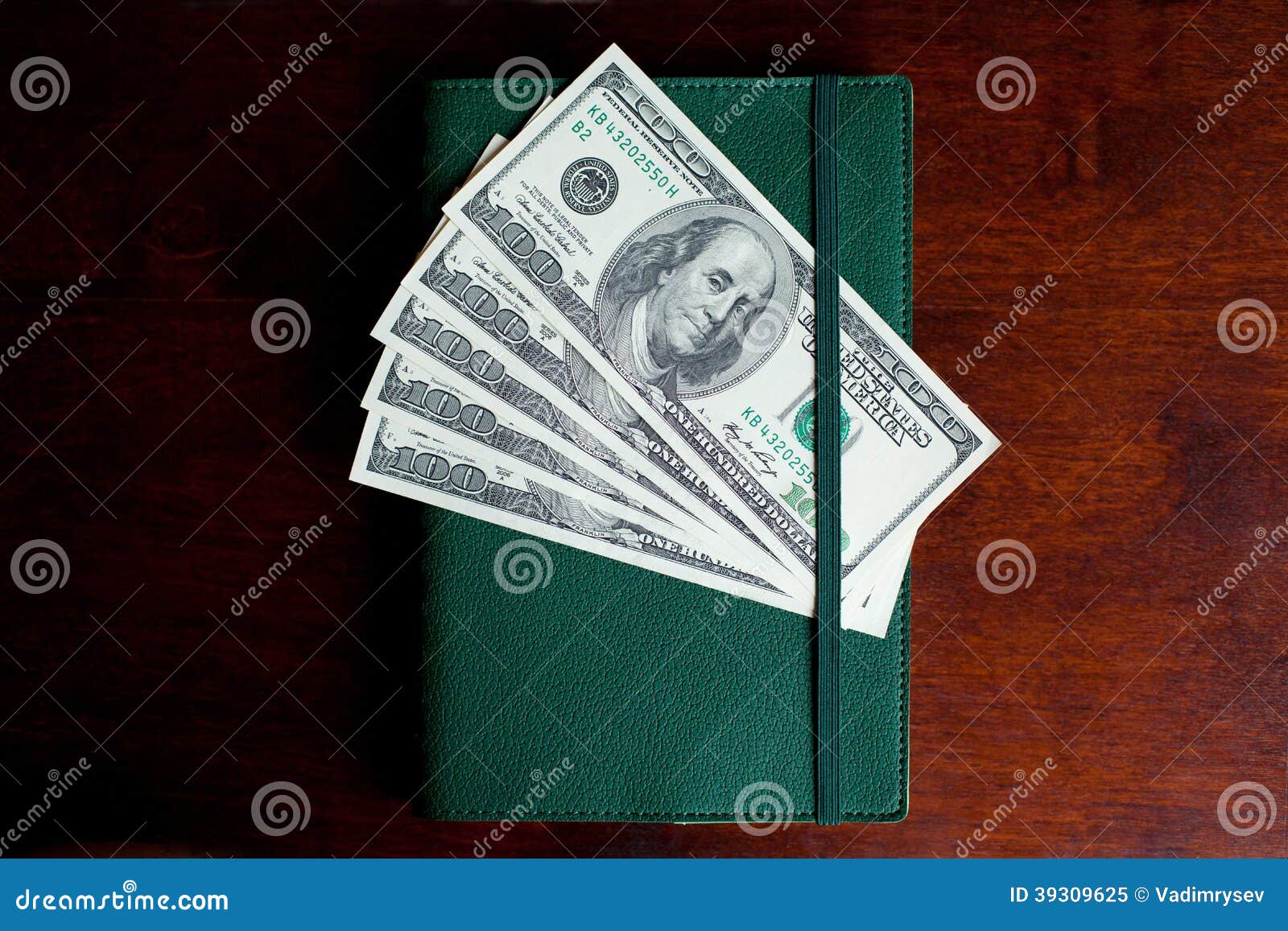 Dollars Banknotes in Notebook Stock Image - Image of contribution ...