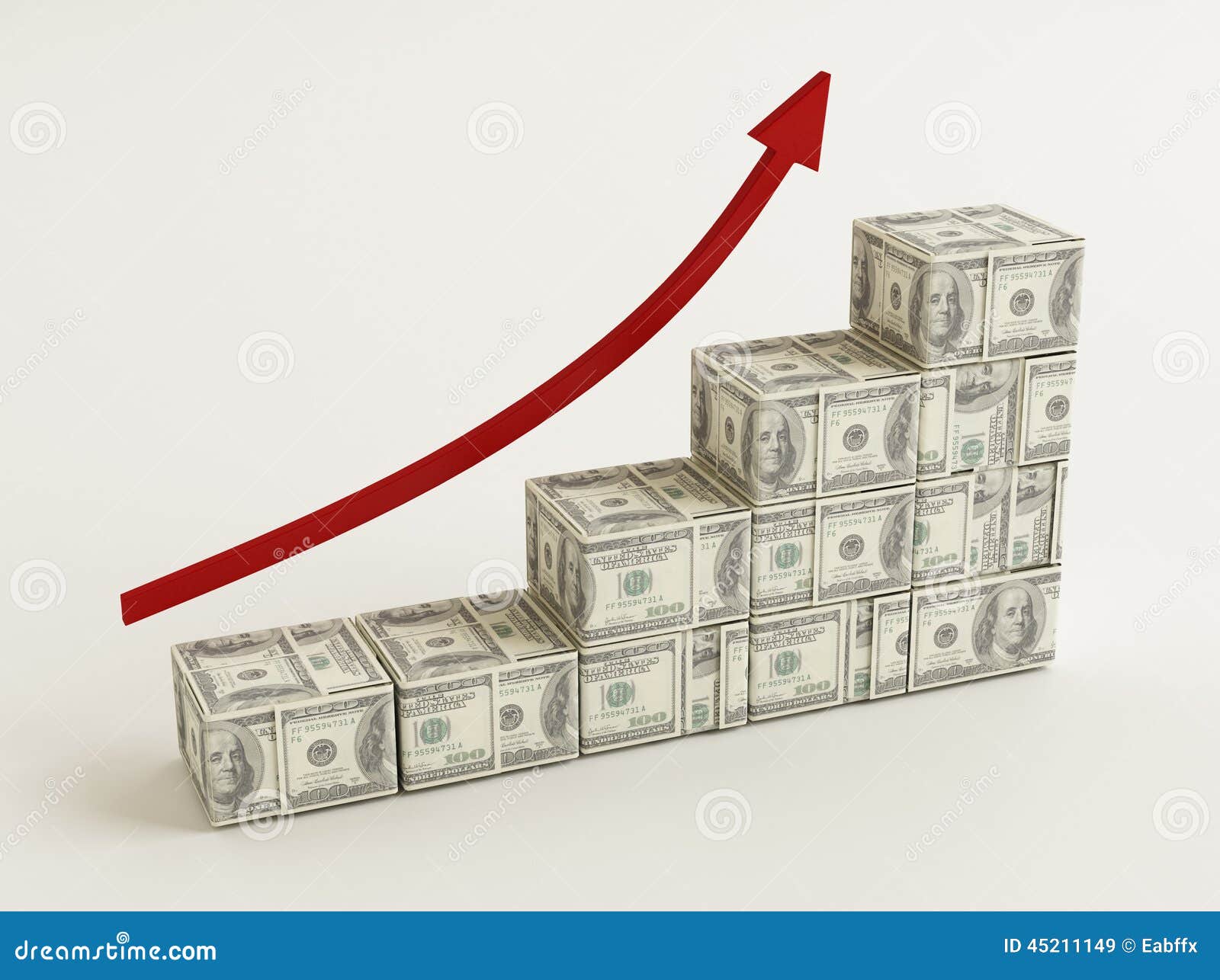 Dollars Bar Graph stock illustration. Illustration of dollar - 45211149
