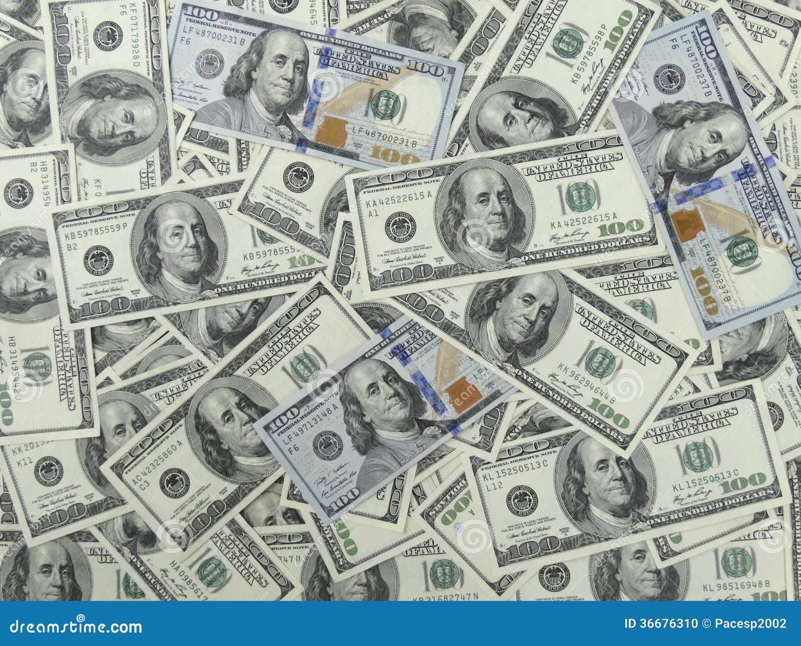 100 Dollars Bills Background - 1 Face Stock Photo - Image of foreign ...