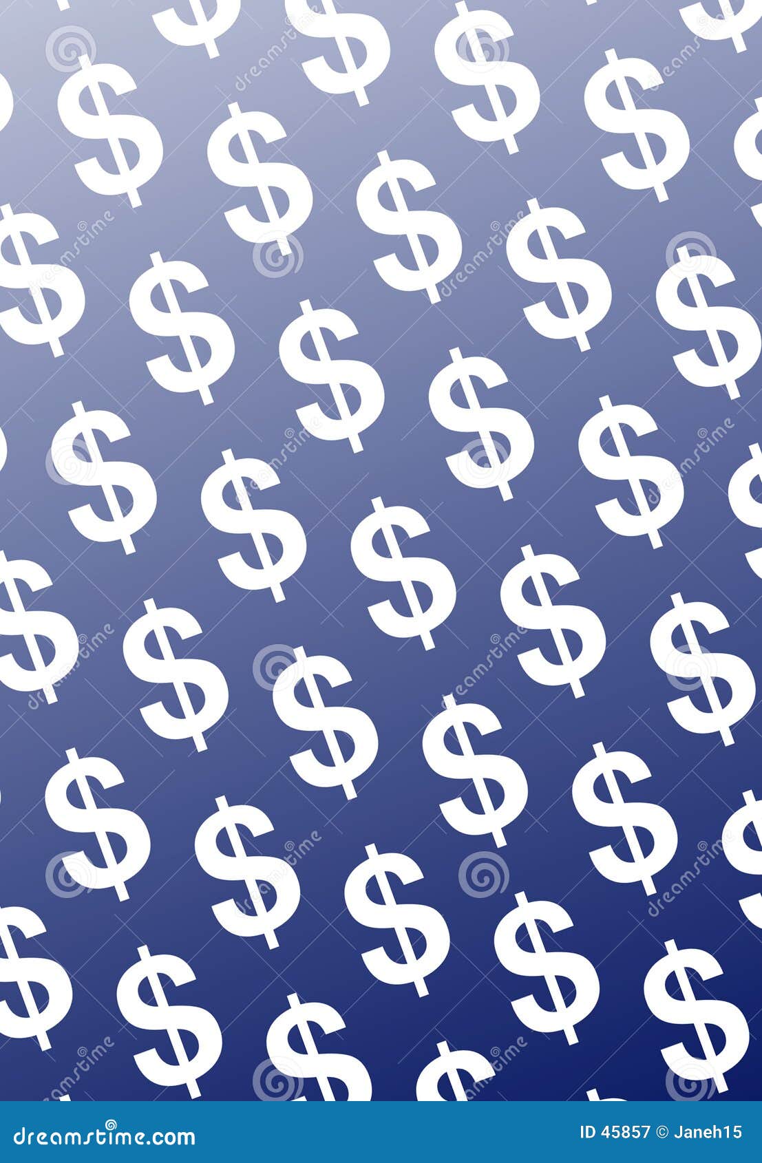 Dollars in blue stock illustration. Illustration of graphic - 45857
