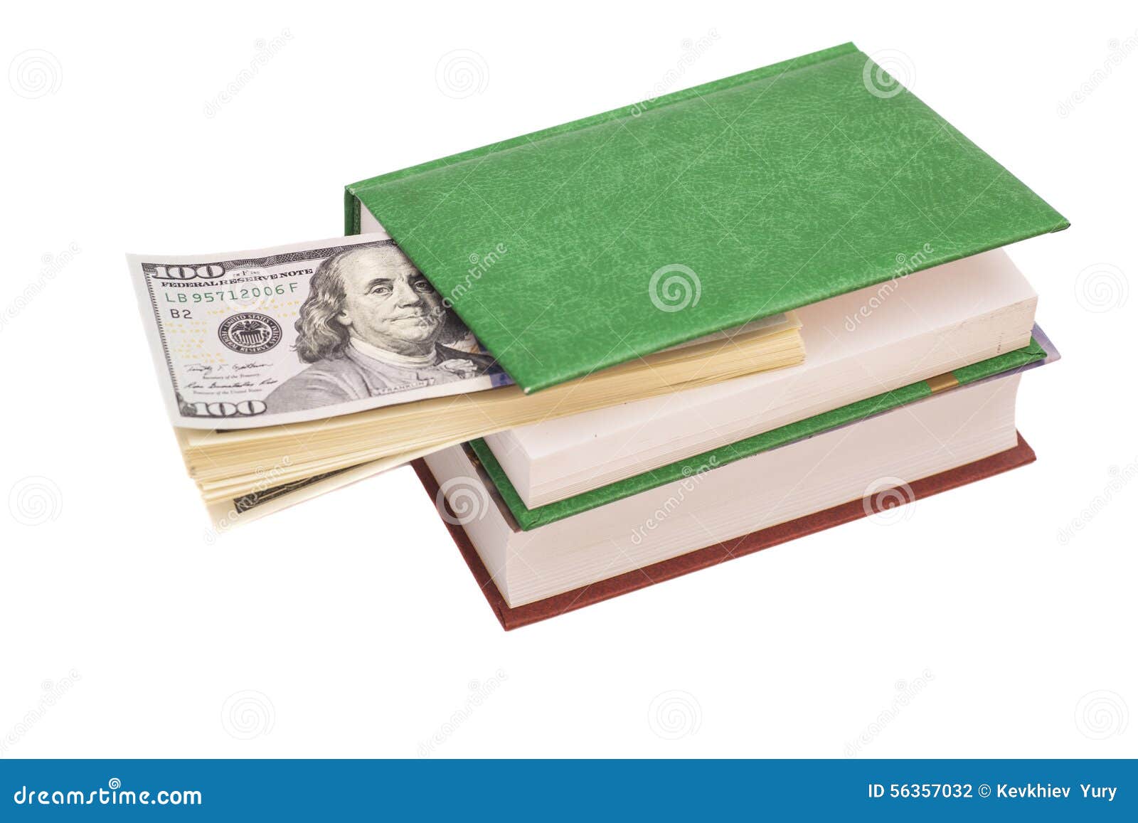 Dollars in Books stock photo. Image of education, payment - 56357032