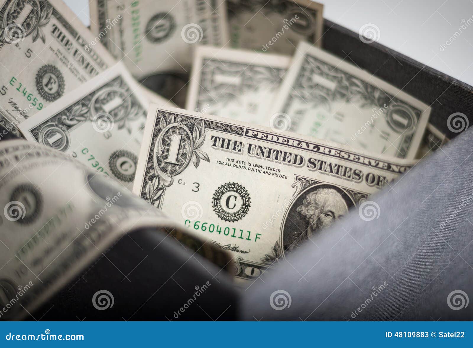 Dollars in a box stock image. Image of container, bank - 48109883