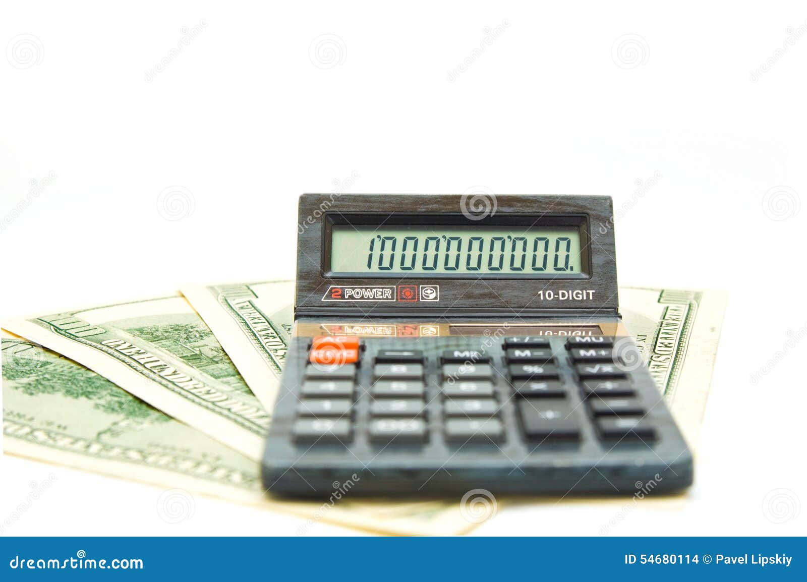 Dollars and calculator stock photo. Image of investment - 54680114