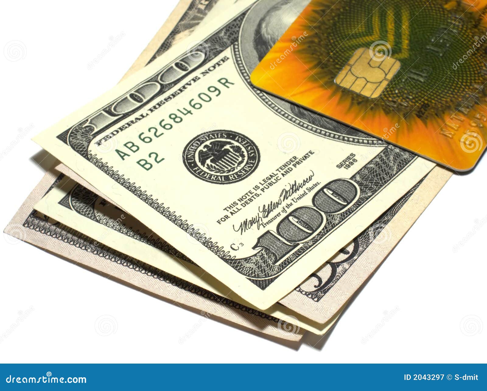 Dollars and credit card stock image. Image of note, cards - 2043297