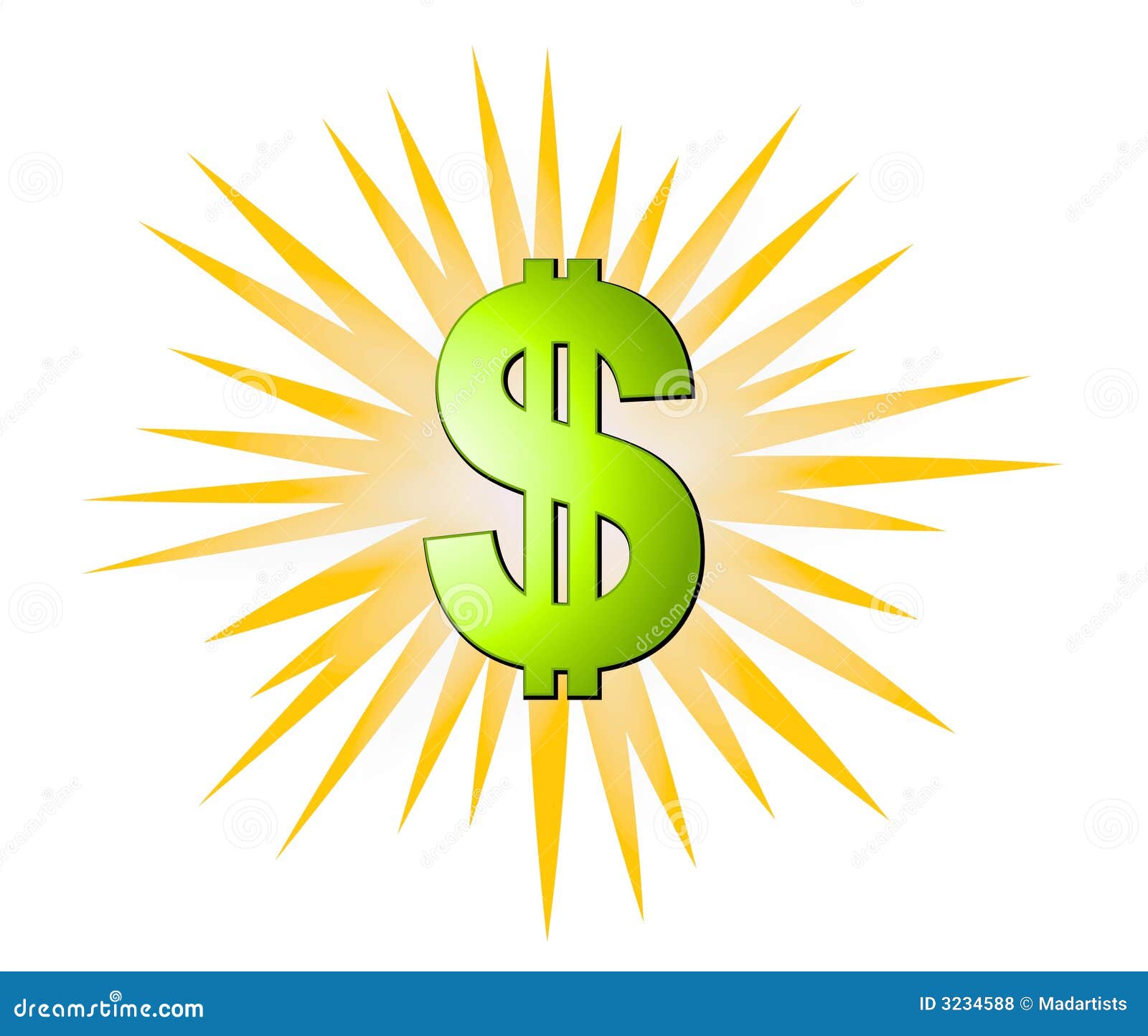 Dollars De Signes D'explosion D'argent Comptant Illustration Stock ...