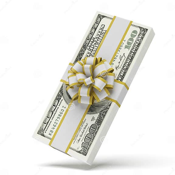 Dollars with Decorative Bow Stock Illustration - Illustration of ...