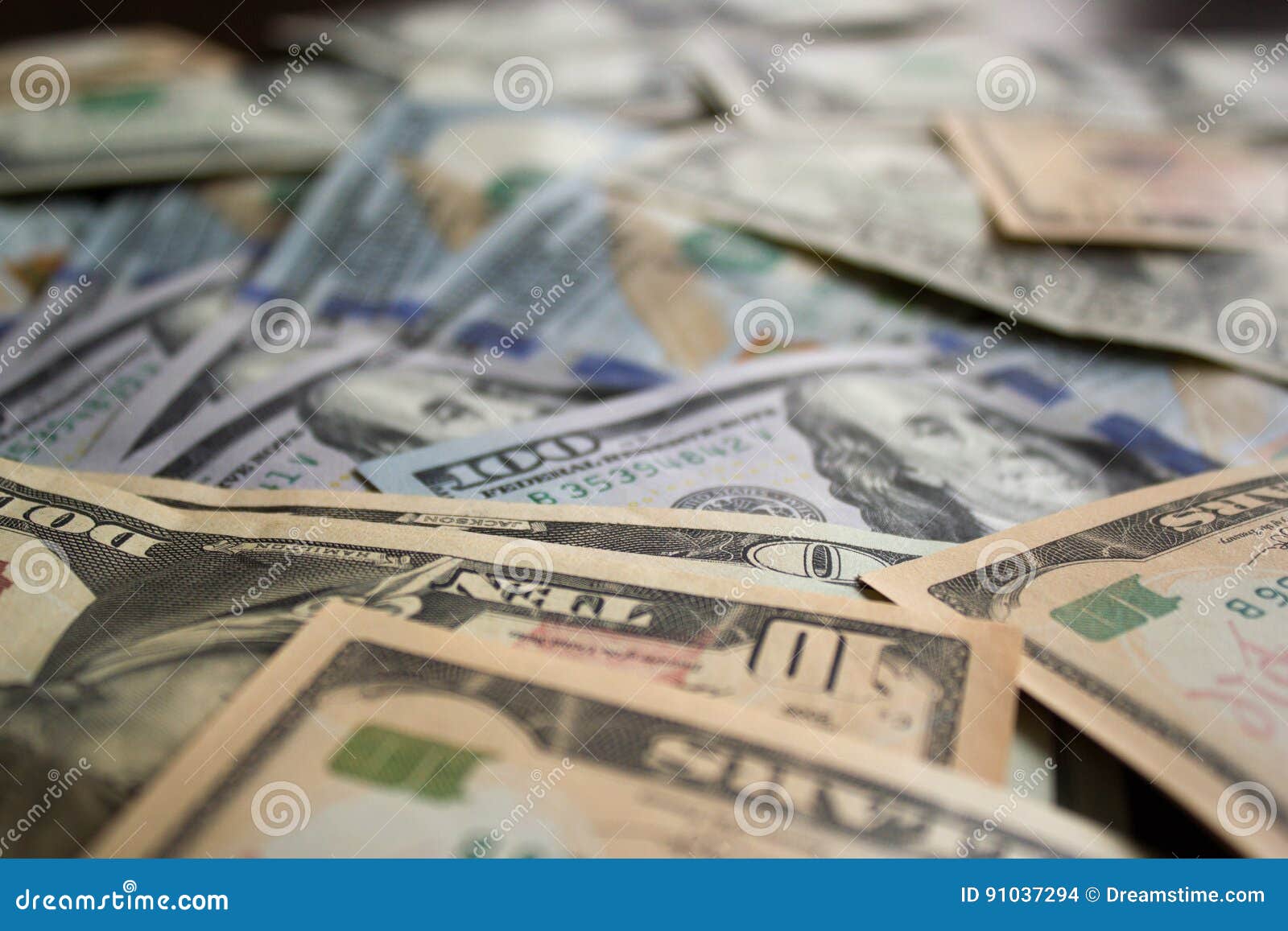 Dollars stock photo. Image of dollar, mess, currency - 91037294