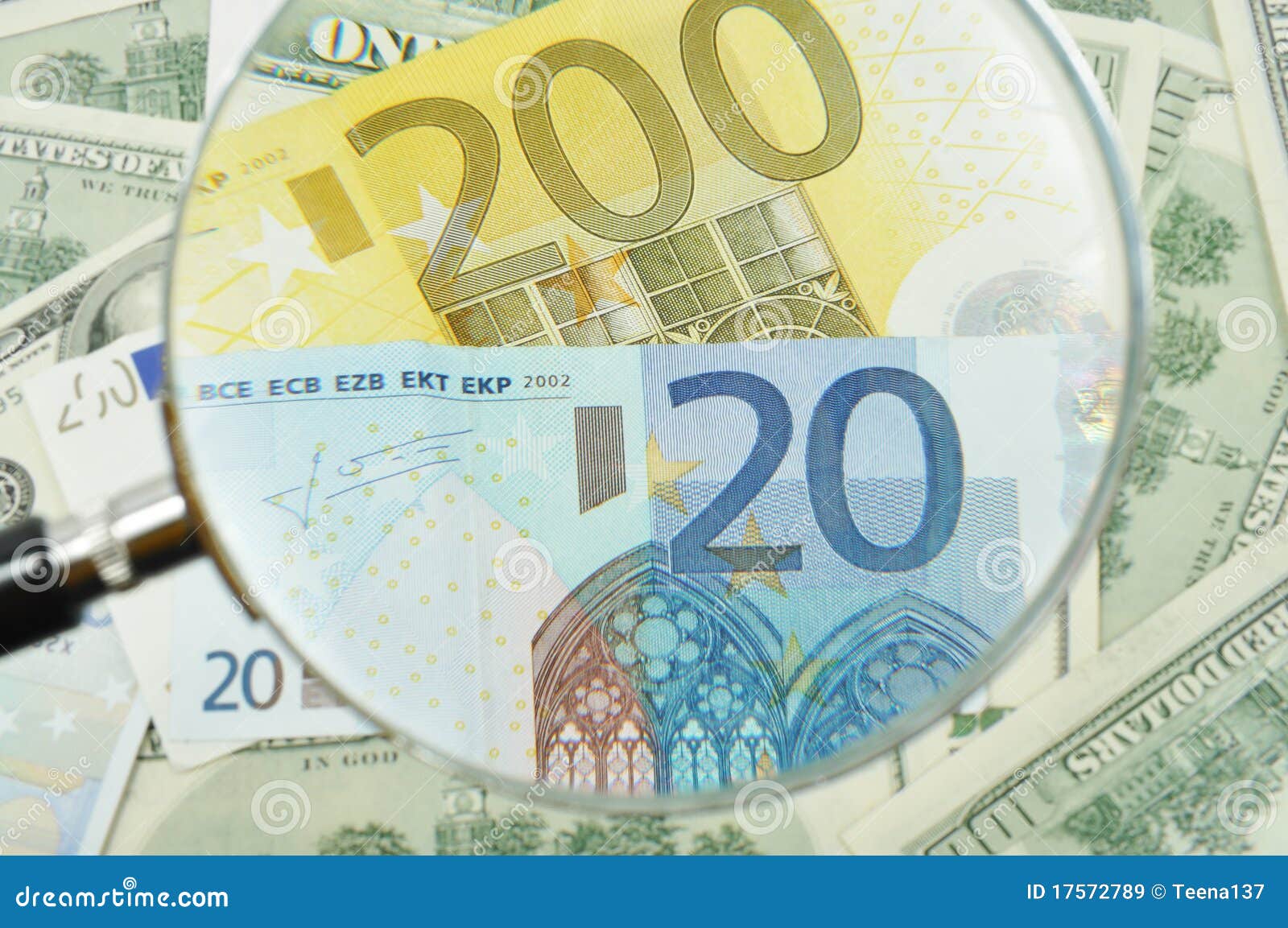 Dollars and euro stock image. Image of credit, pocket - 17572789