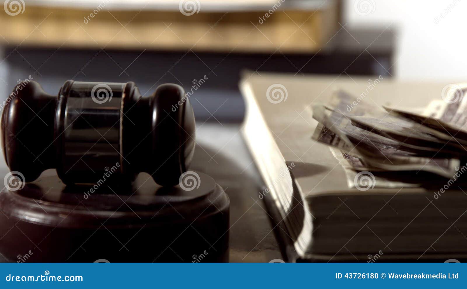 Dollars Falling beside Hammer and Gavel Stock Footage - Video of slow ...