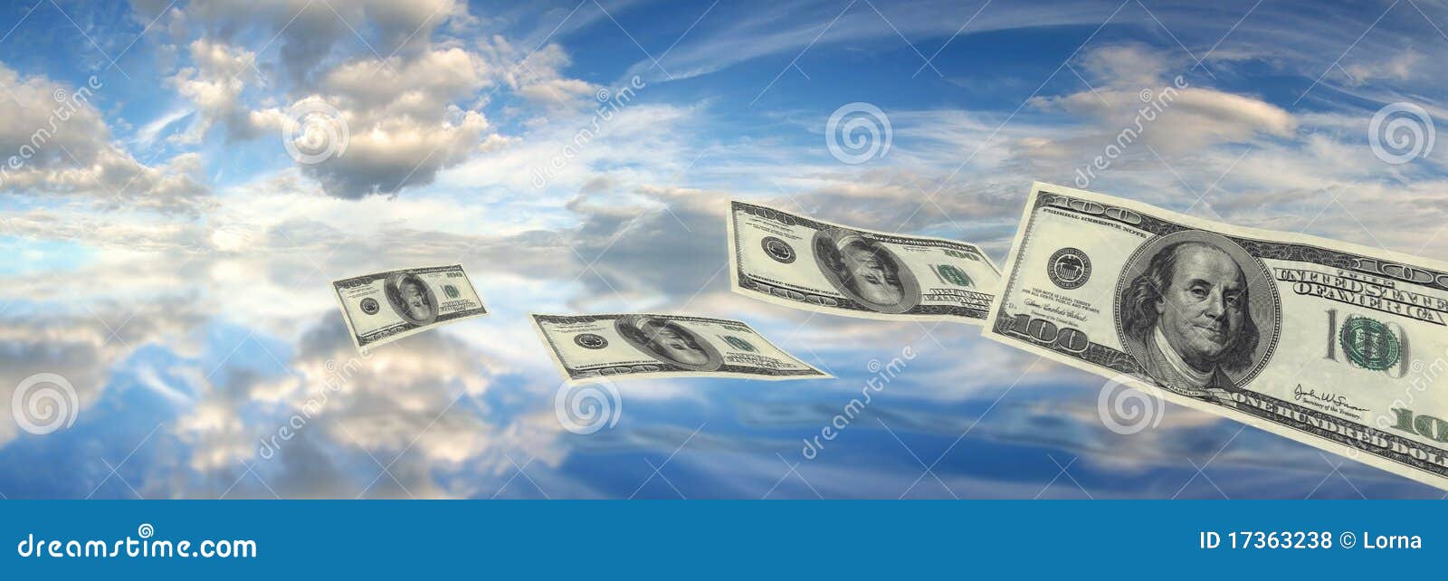 Dollars falling sky stock photo. Image of investment - 17363238