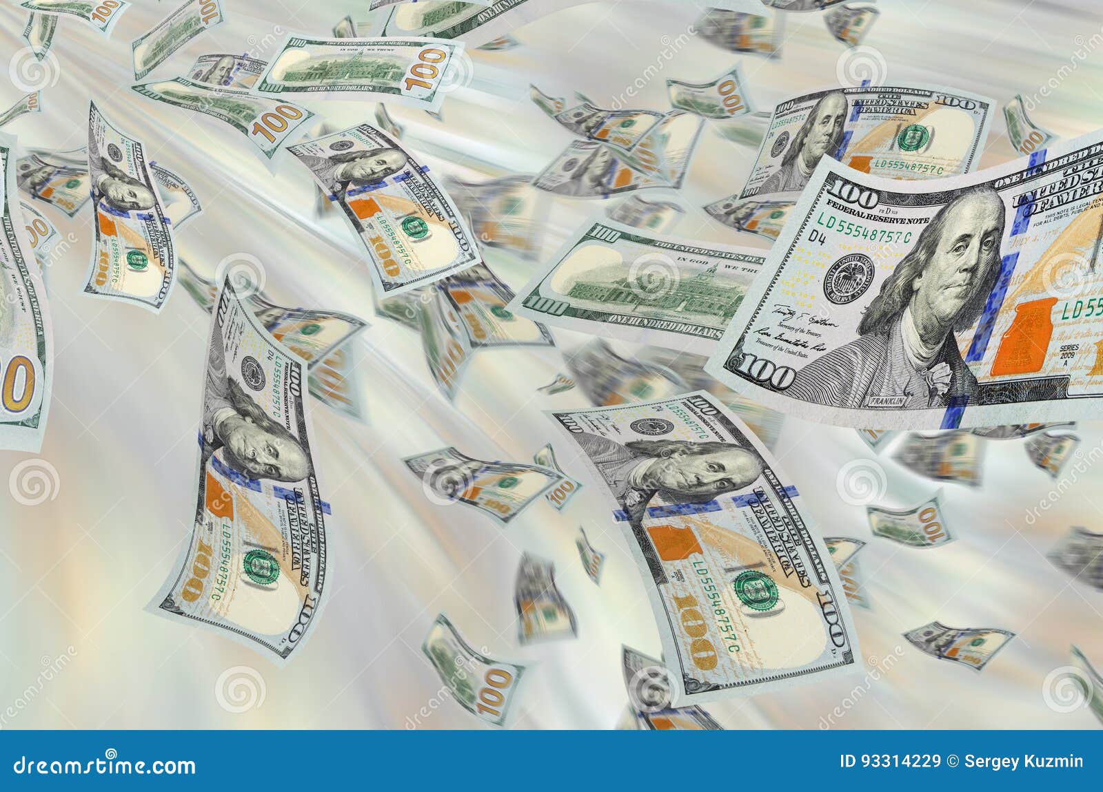Dollars in flight. stock image. Image of financing, profit - 93314229