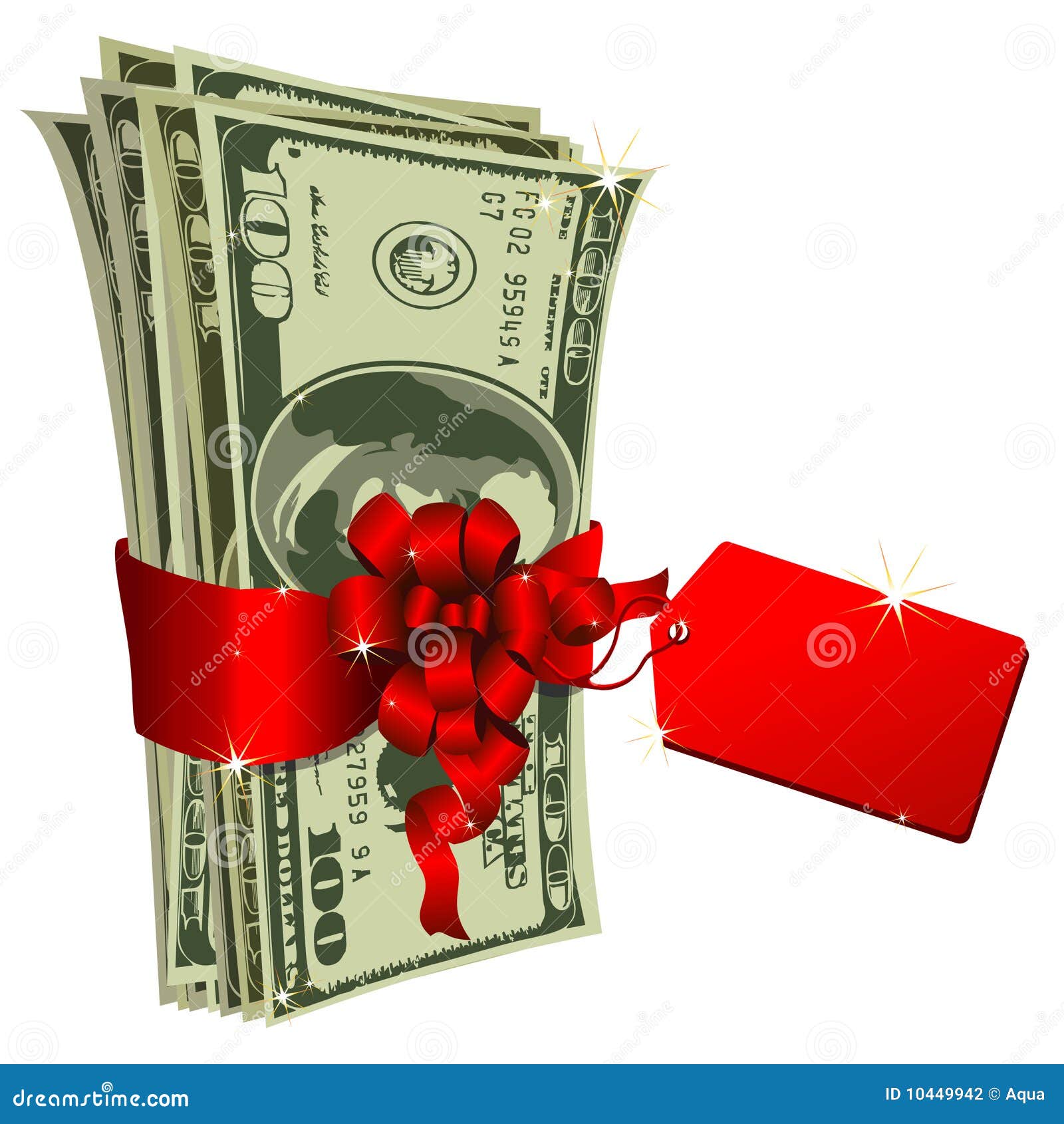 Dollars gift stock vector. Illustration of market, success - 10449942