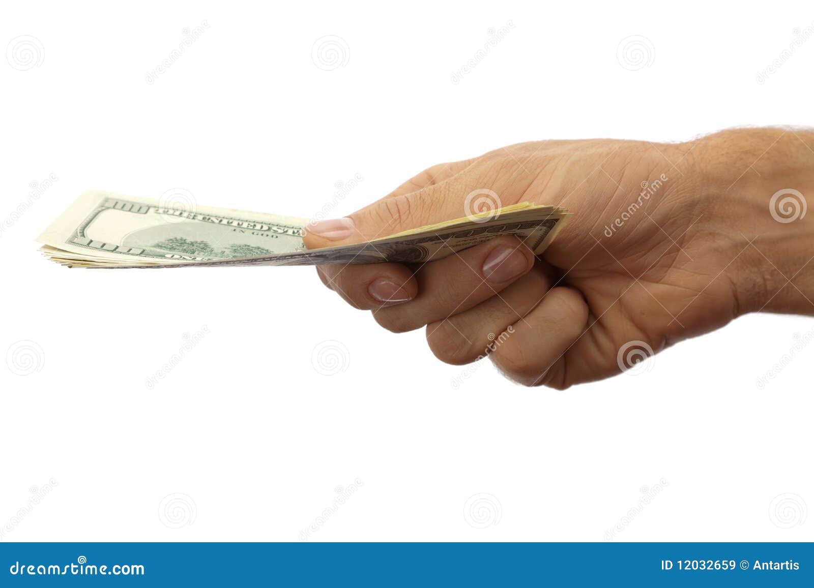Dollars in hand stock image. Image of hand, buyer, giving - 12032659