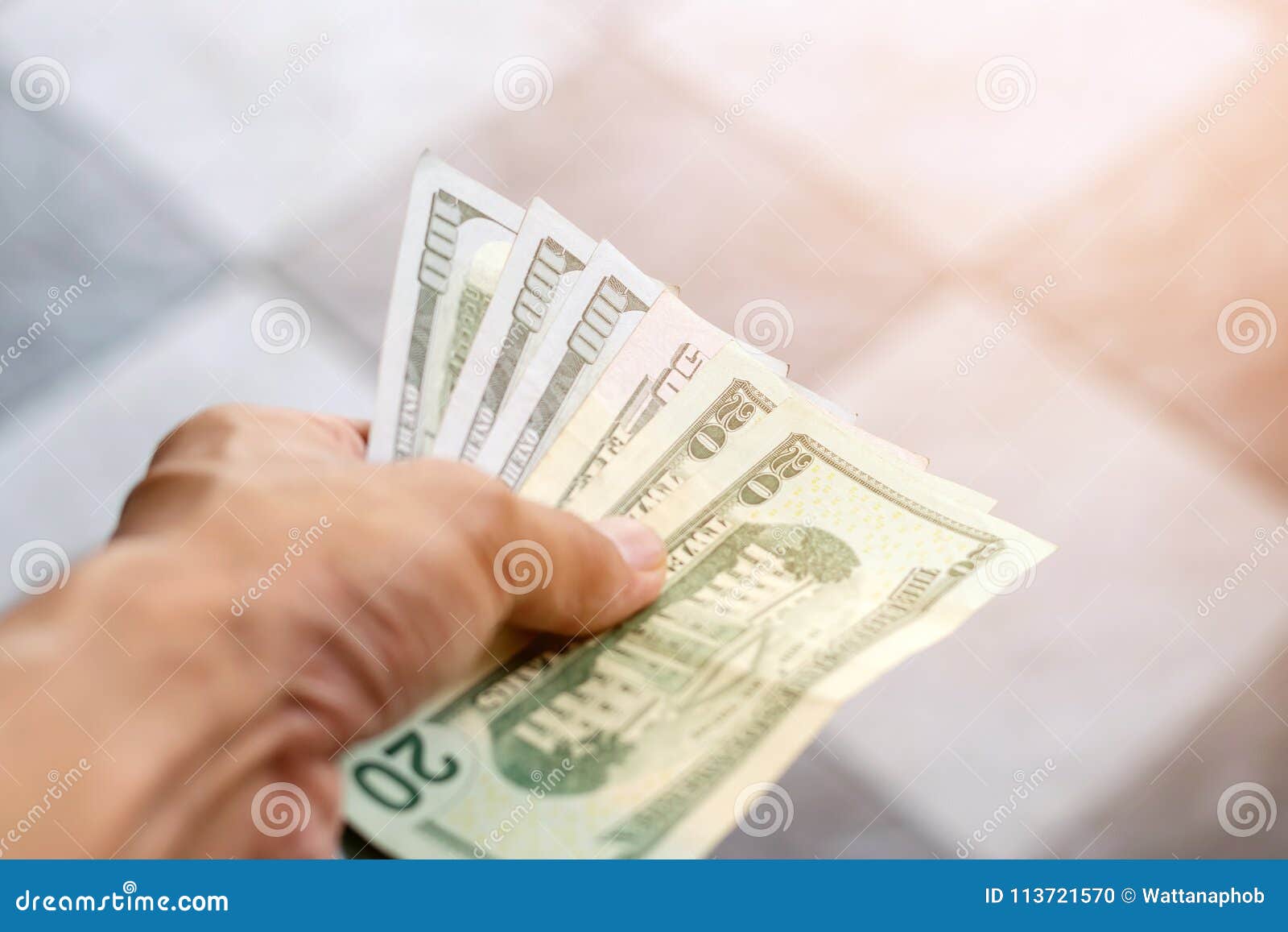 Dollars in hand stock photo. Image of dollars, bills - 113721570