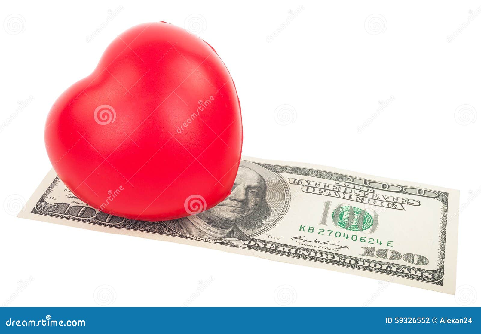 Dollars and heart stock photo. Image of trader, bills - 59326552
