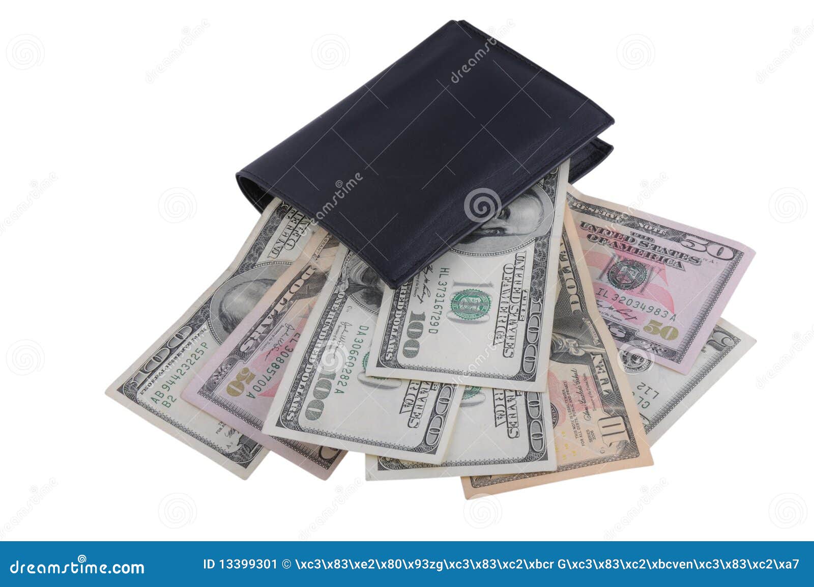 Dollars Inside the Wallet stock image. Image of spend - 13399301