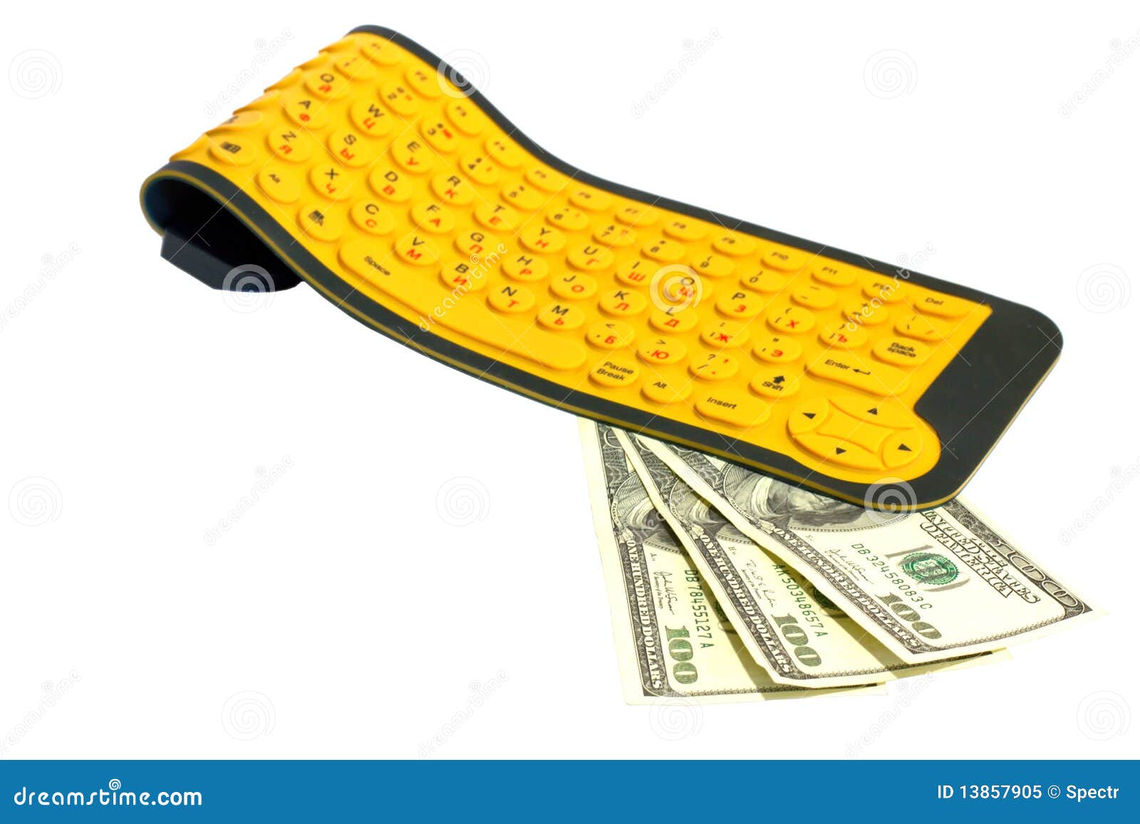 Dollars and keyboard stock image. Image of computer, design - 13857905